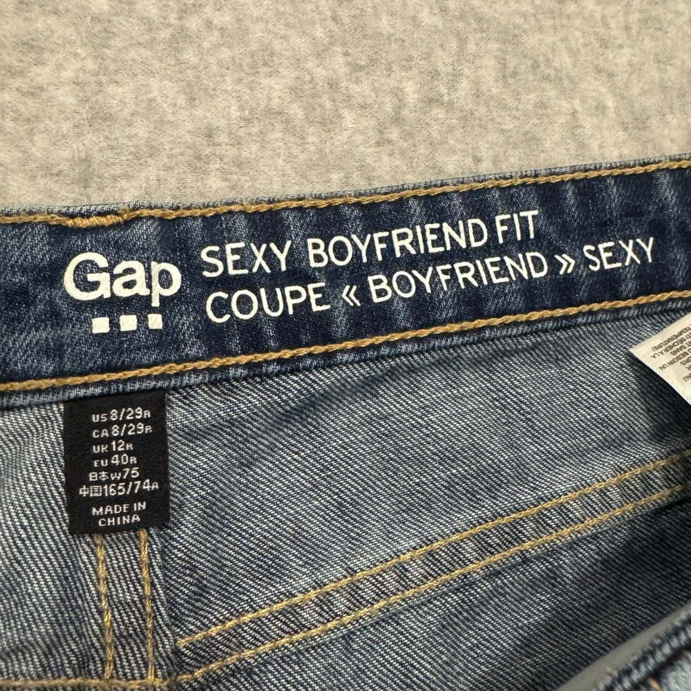 GAP | Jeans | Gap Sexy Boyfriend Fit Jeans 829r Blue Distressed San ...